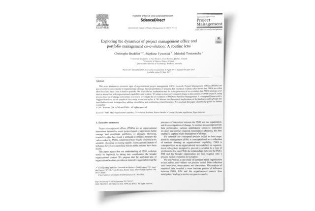 Exploring the dynamics of project management office and portfolio ...