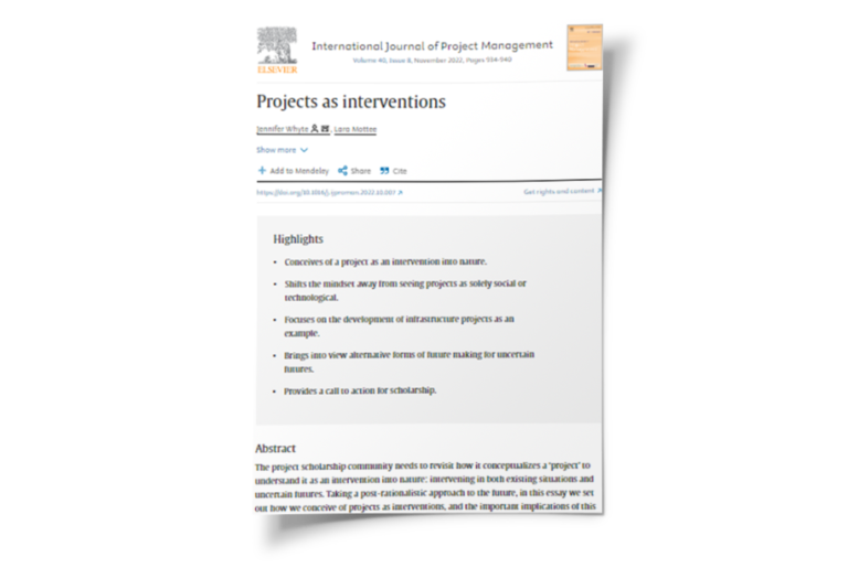 Projects as interventions - John Grill Institute for Project Leadership